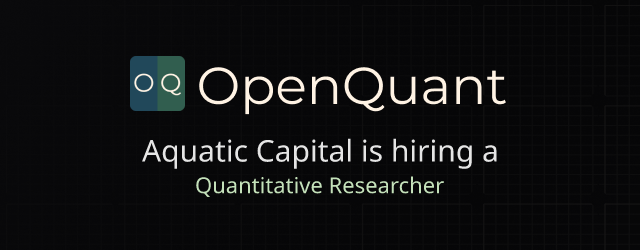 Quantitative Researcher - Aquatic Capital