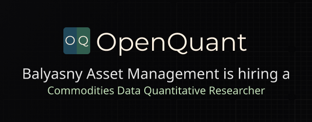 Commodities Data Quantitative Researcher - Balyasny Asset Management