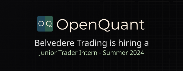 Junior Trader Intern - Summer 2024 - Belvedere Trading