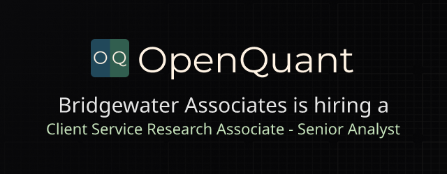 Client Service Research Associate - Senior Analyst - Bridgewater Associates
