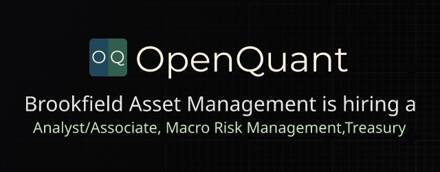 Analyst/Associate, Macro Risk Management,Treasury - Brookfield Asset ...