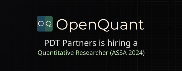 Quantitative Researcher (ASSA 2024) - PDT Partners