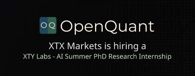 XTY Labs - AI Summer PhD Research Internship - XTX Markets