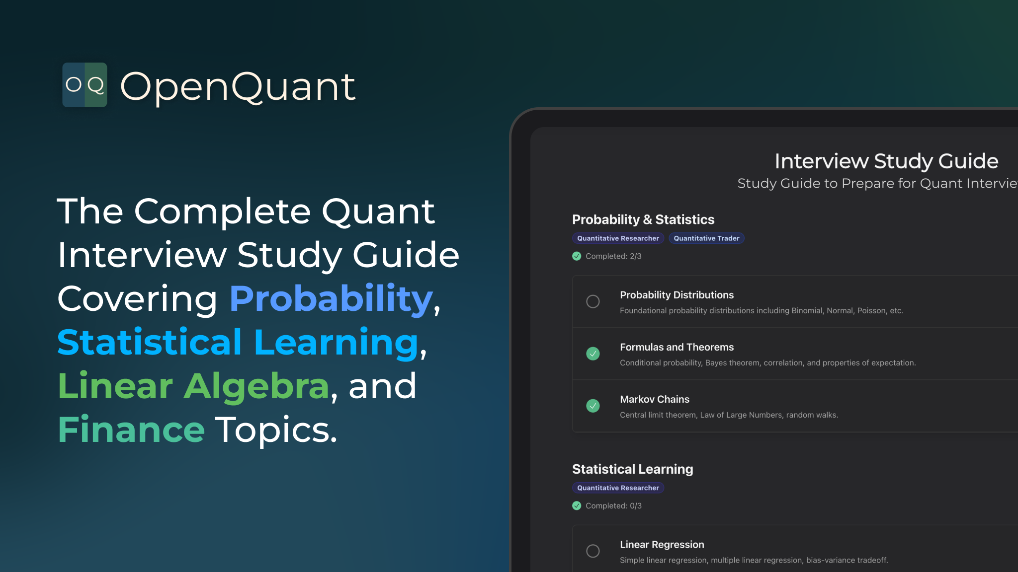 Probability & Statistics | Formulas and Theorems